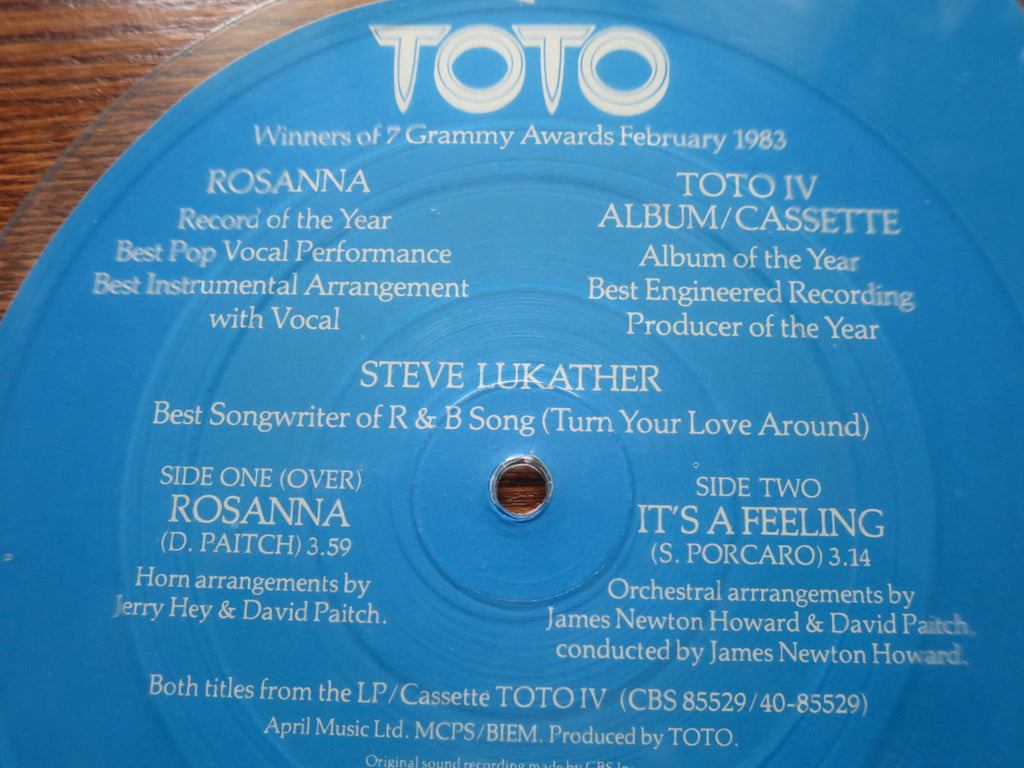 Toto - Rosanna Grammy-shaped picture disc – Luke's Records